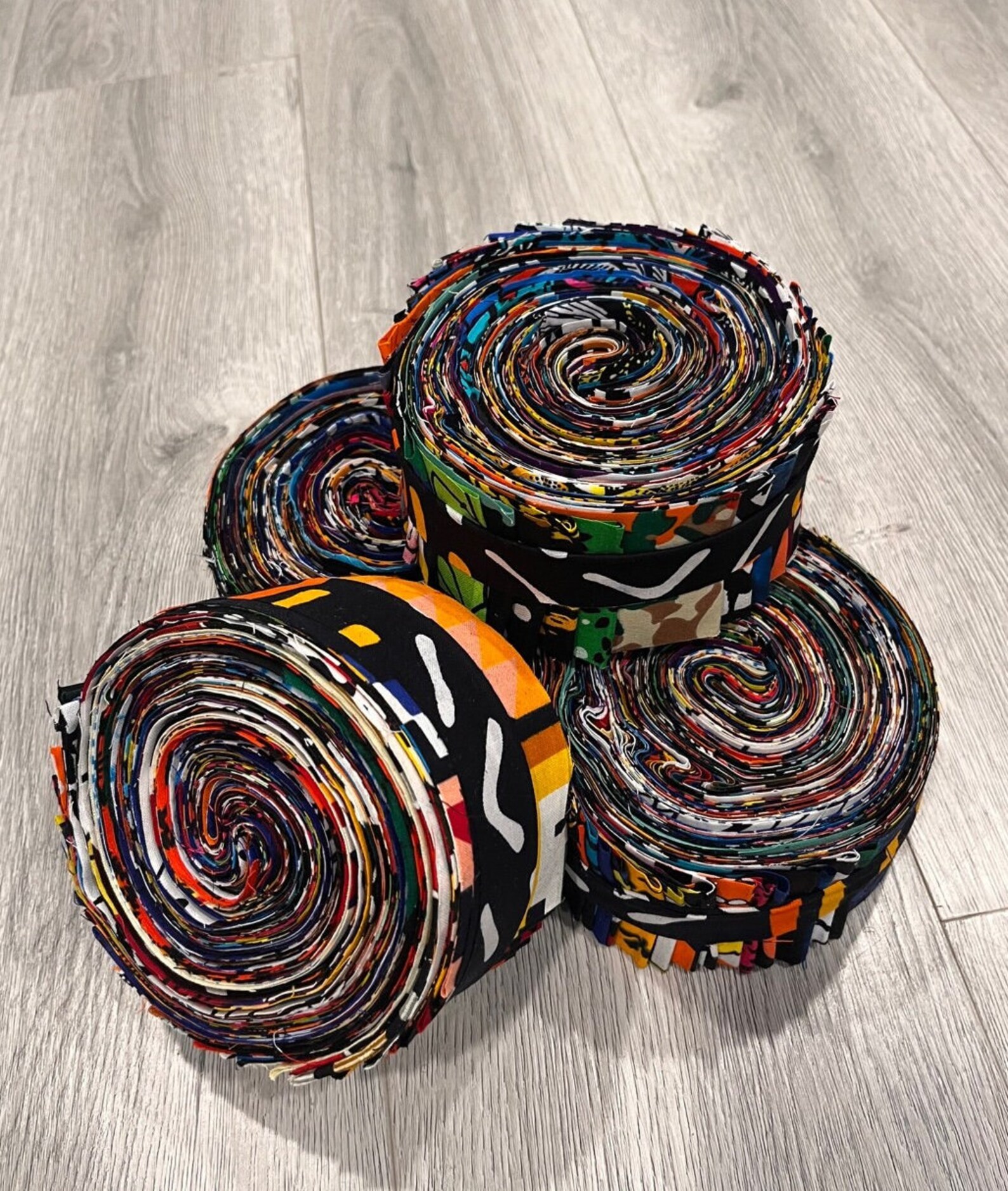Jelly Roll African Print Fabric Strips in Different Patterns, Ankara ...