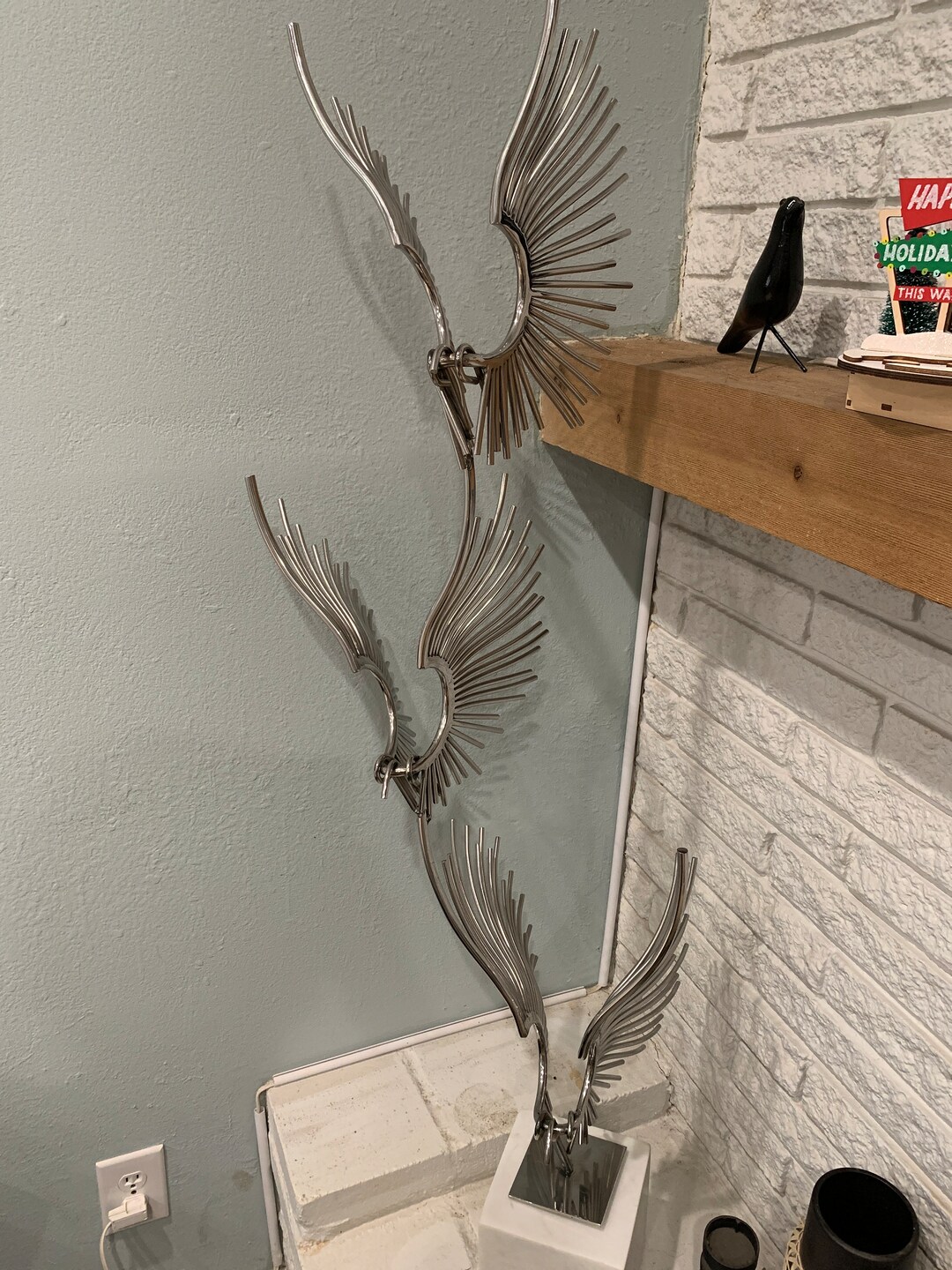 Jere Birds in Flight on Marble Base Sculpture - Etsy