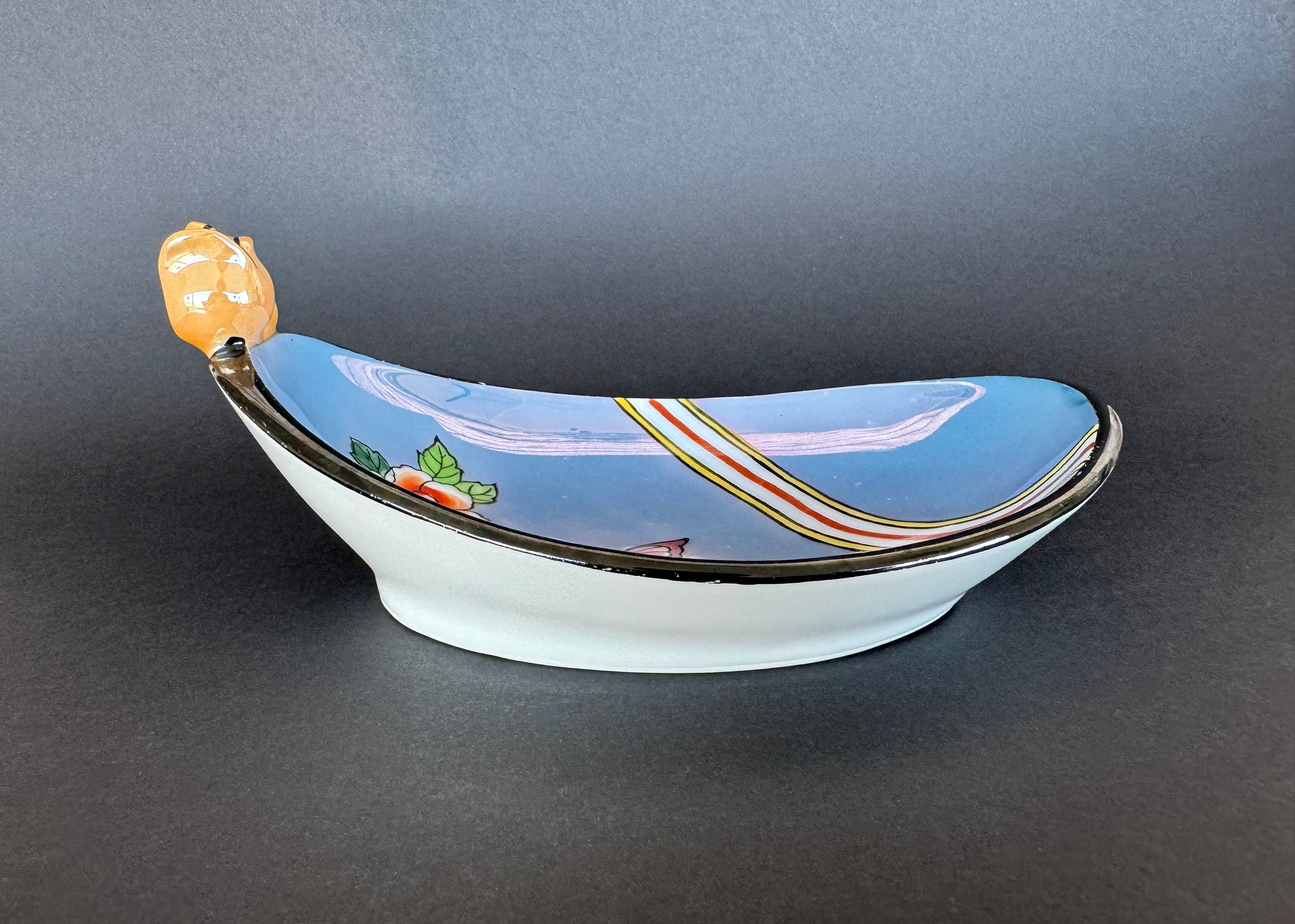 Vintage Noritake Hand Painted Art Deco Lusterware Condiment/trinket ...