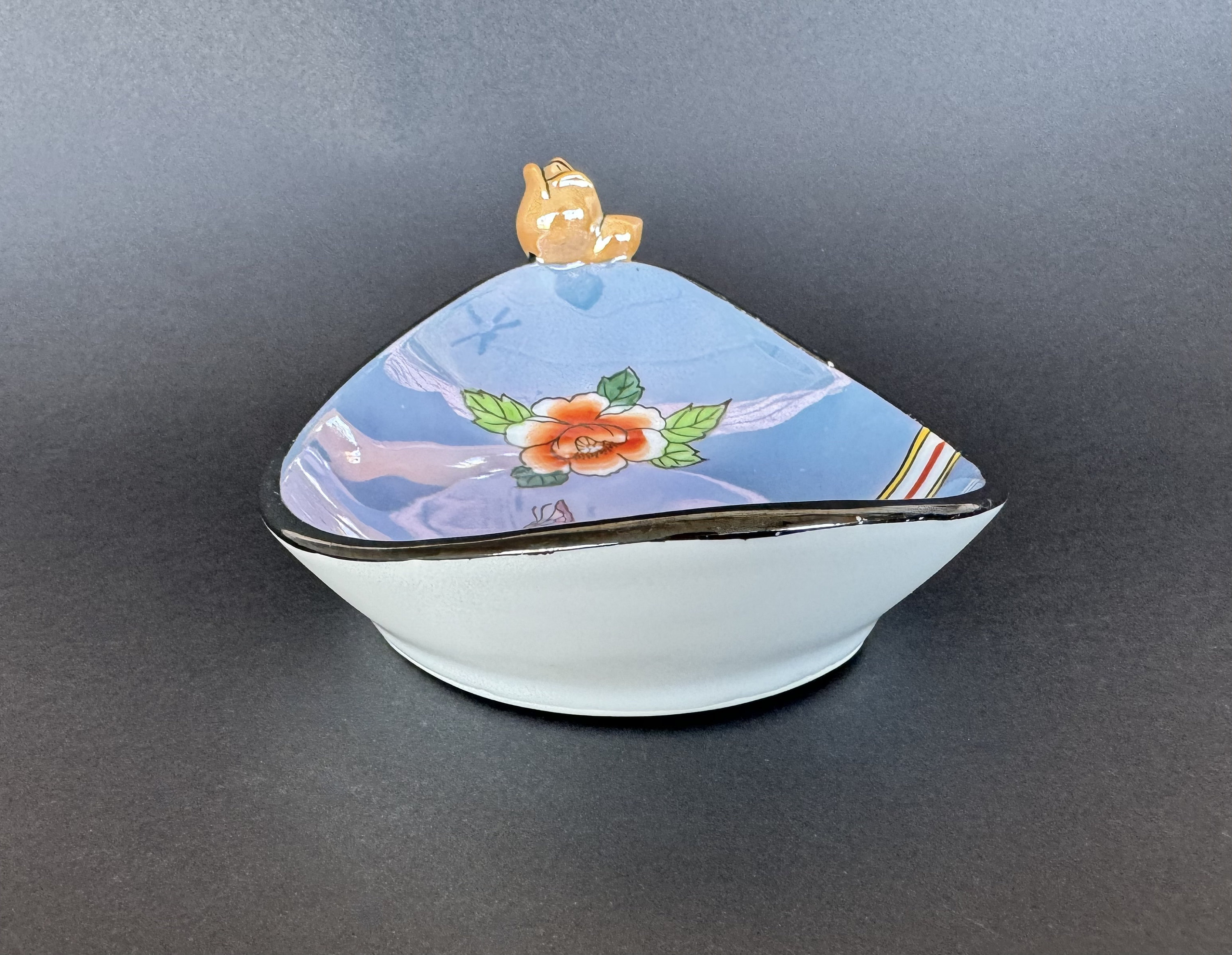 Vintage Noritake Hand Painted Art Deco Lusterware Condiment/trinket ...