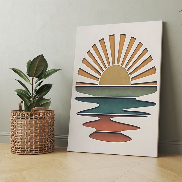 Wood Sunrise Wall Art - Etsy