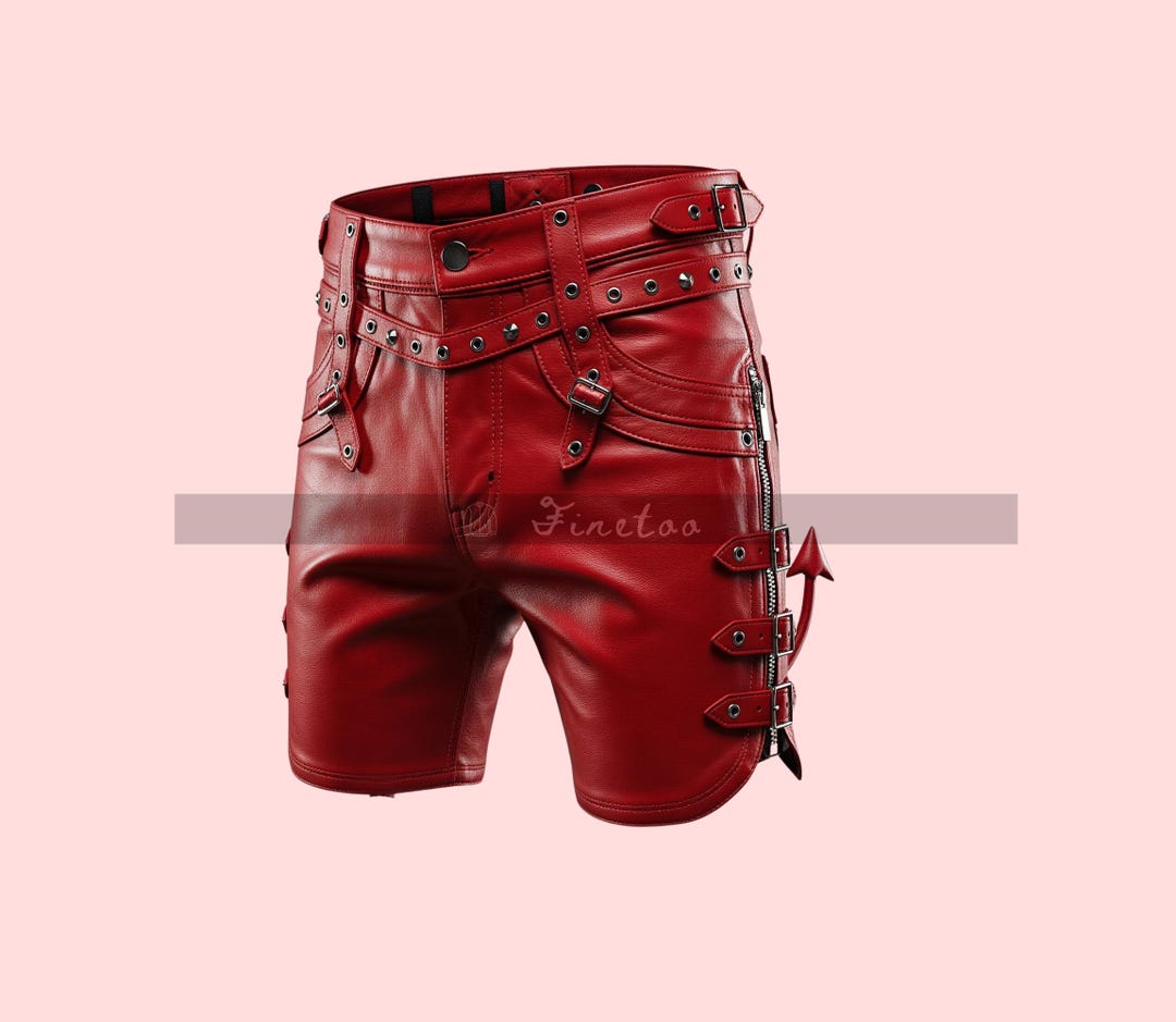 Genuine Leather Devil Tail Shorts: Gothic Festival Wear - Etsy