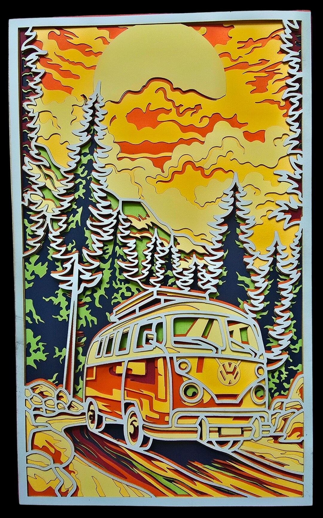 7 Layers Camper Van Scene Digital File for Makers & Crafters - Etsy