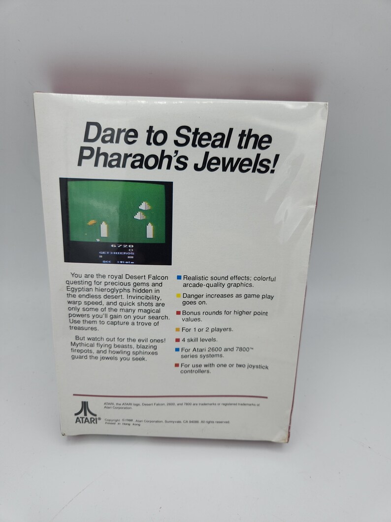 Atari 2600 Desert Falcon Game 1988 New - Etsy