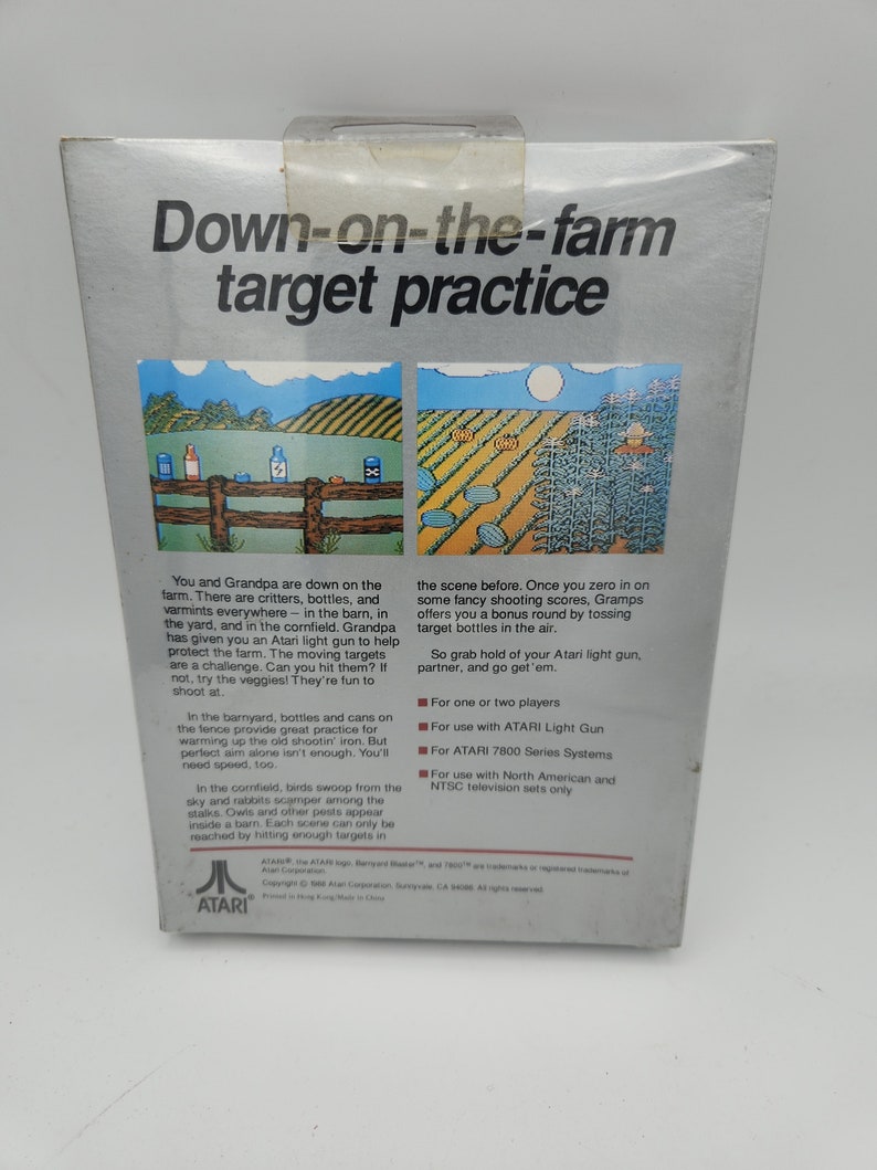 Atari 7800 Barnyard Blaster Game 1988 New - Etsy