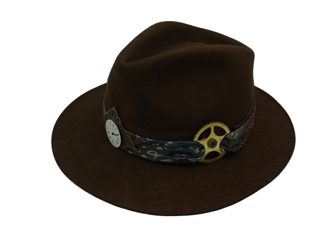 Officially Licensed Indiana Jones Fur Felt Fedora Hat W/steam Punk ...