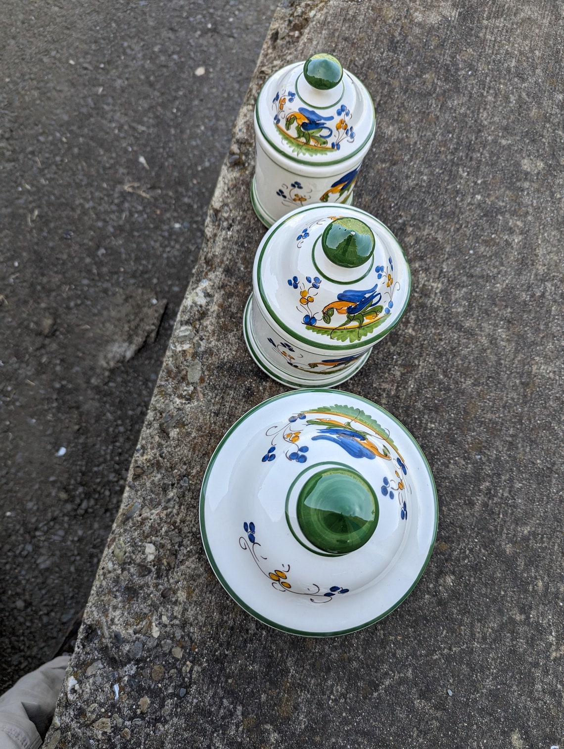 Set of 3 Pottery Jars Make in Italy - Etsy