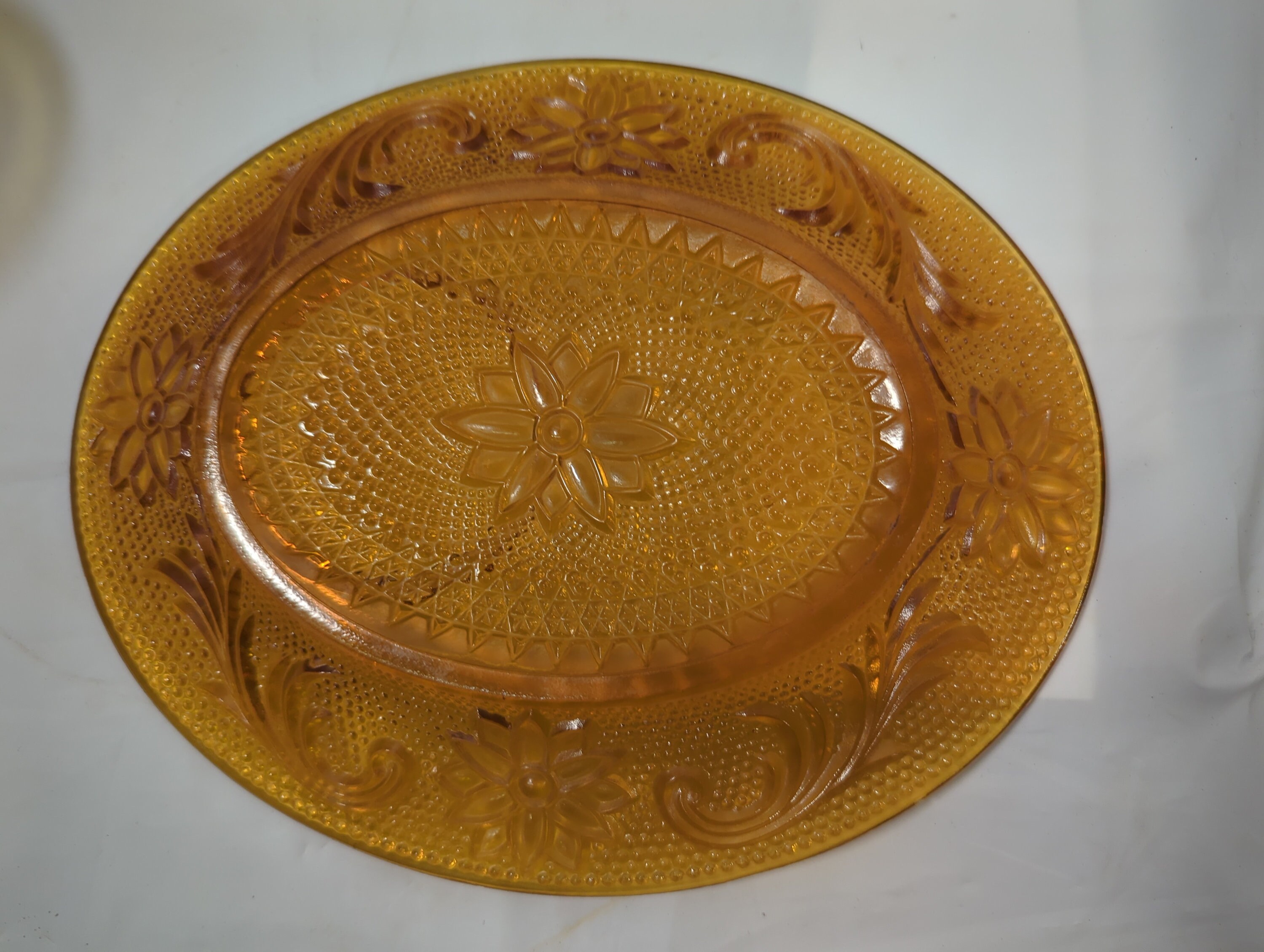 Vintage Amber Indiana Tiara Glass Serving Plate & Cup Set - Etsy