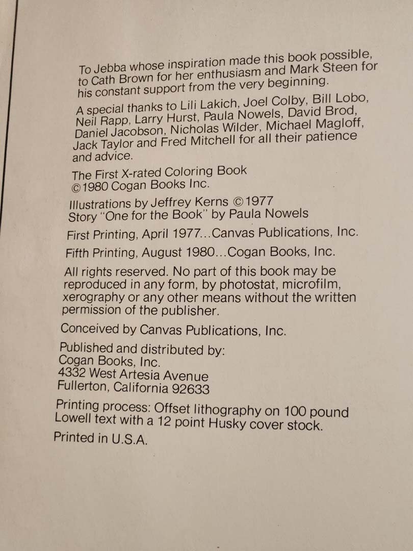 The First X-rated Coloring Book 1980 - Etsy