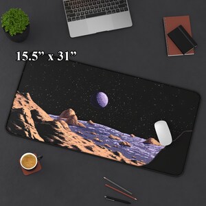 Purple Planet Retro 8 Bit Mouse Pad - Etsy