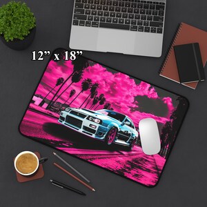 Vaporwave Skyline GTR Mouse Pad - Etsy