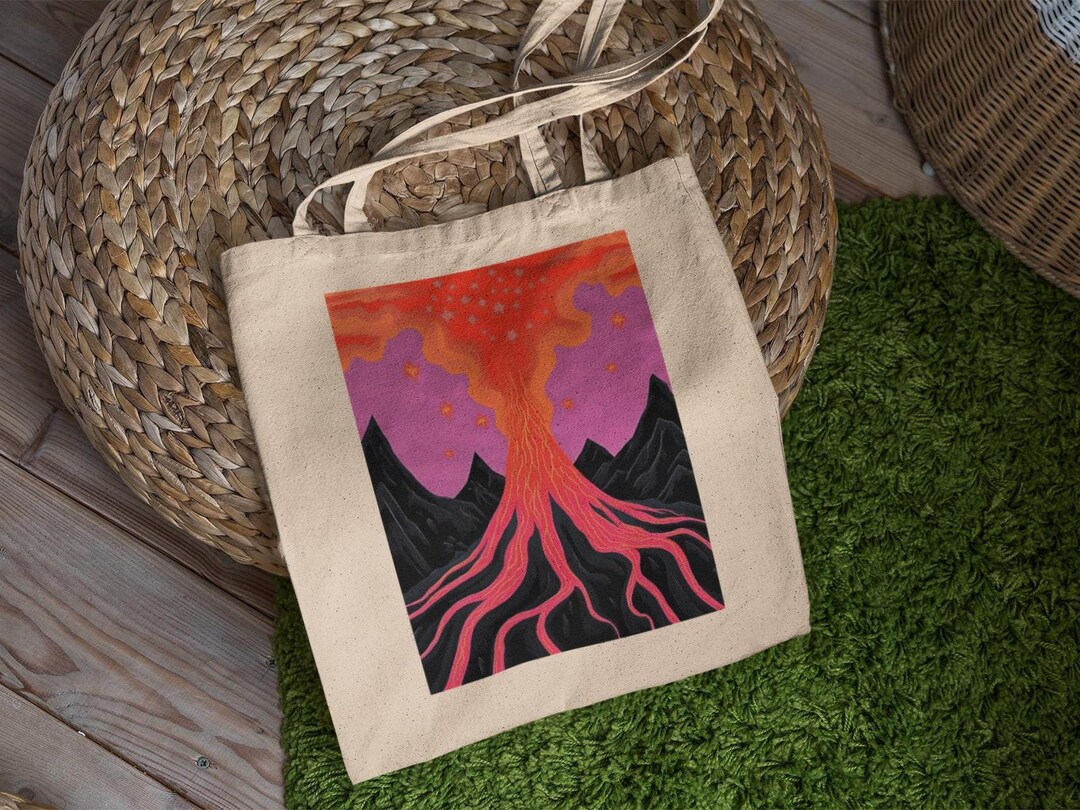 Volcano Star Tote Bag - Cute Tote Bags, Aesthetic Tote Bag, Tote Bag ...