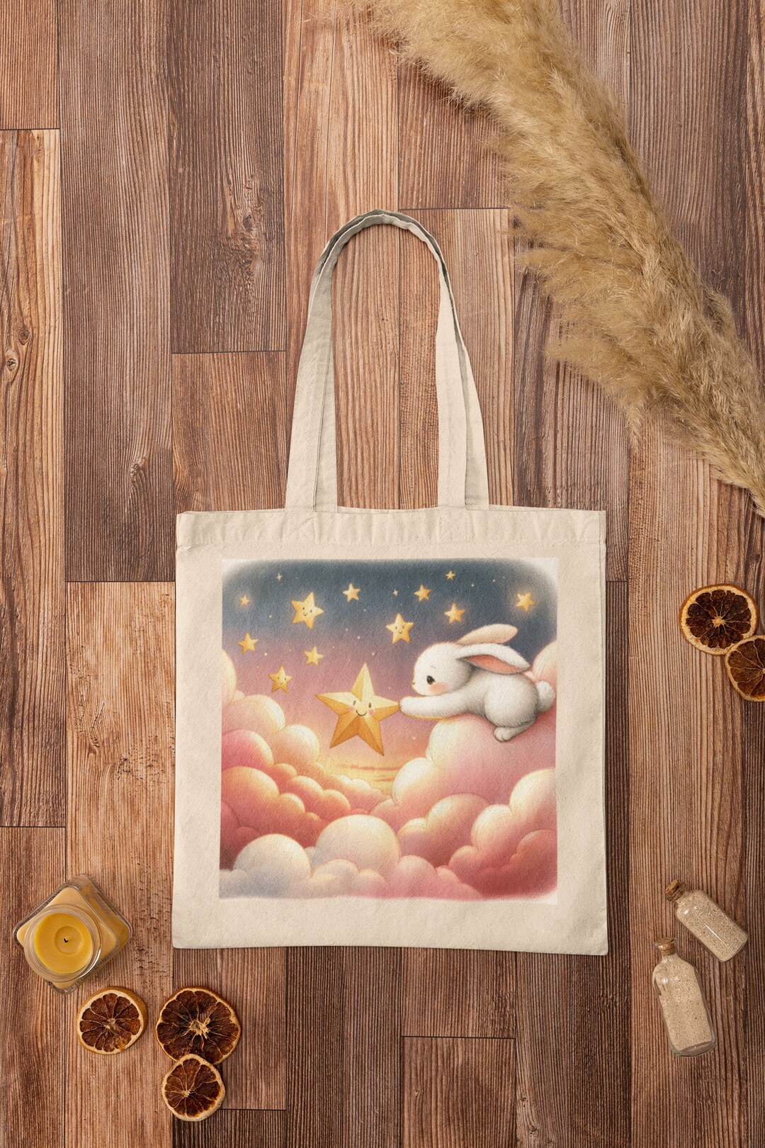 Limited Time Starry Bunny Tote Bag - Etsy Australia