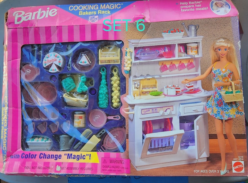 Vintage Mattel Barbie Toy Sets: Furniture, Nursery, Kitchen, School ...