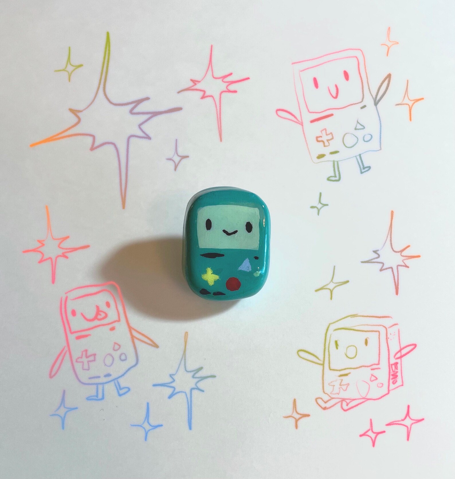BMO Handmade Clay Pin - Etsy