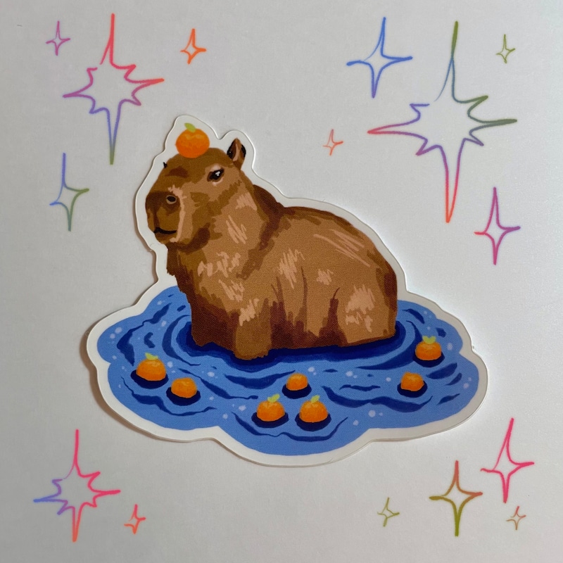Cute Capybara Stickers - Etsy