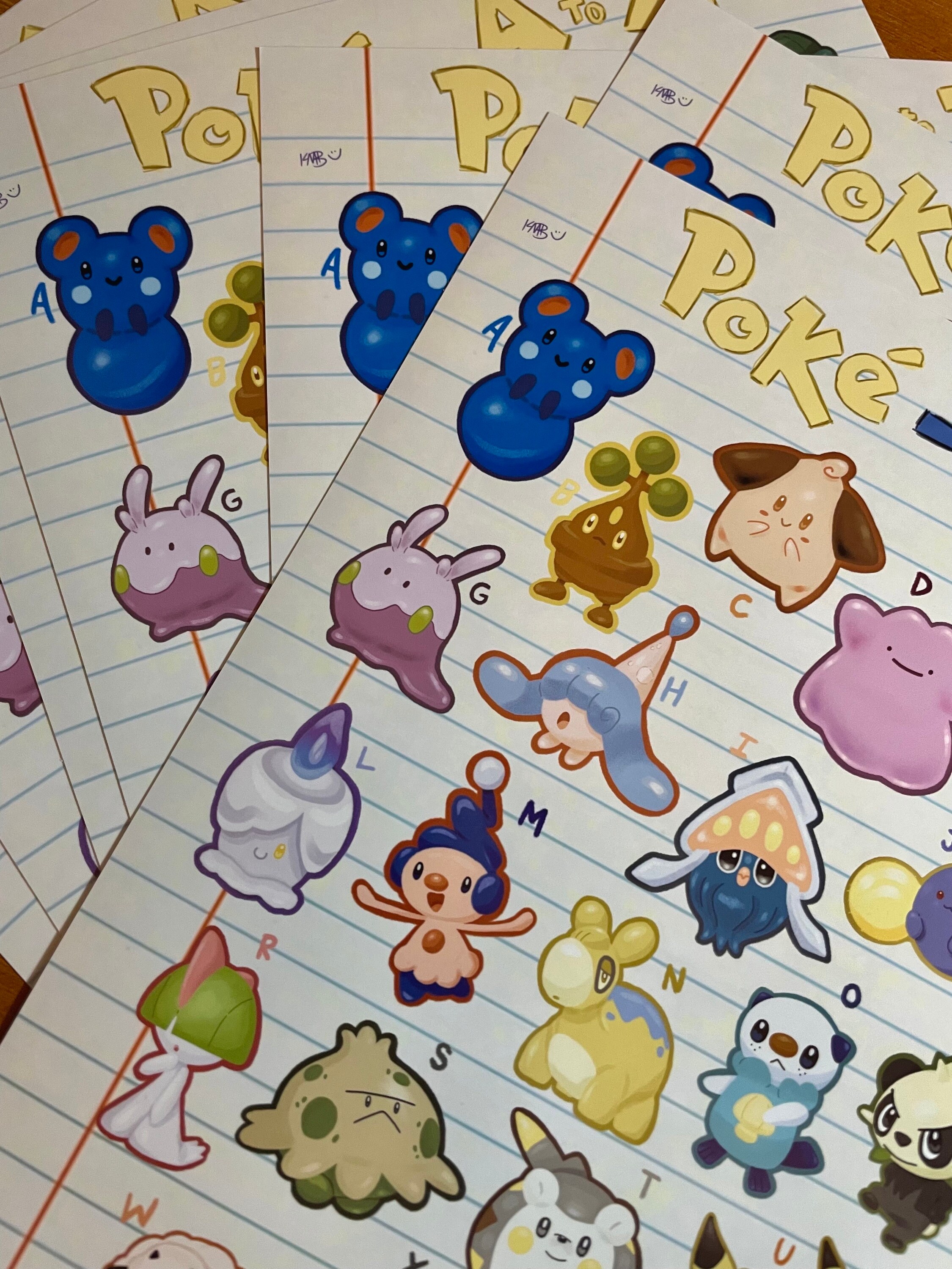 Poké a to Z Pokémon Alphabet Poster - Etsy