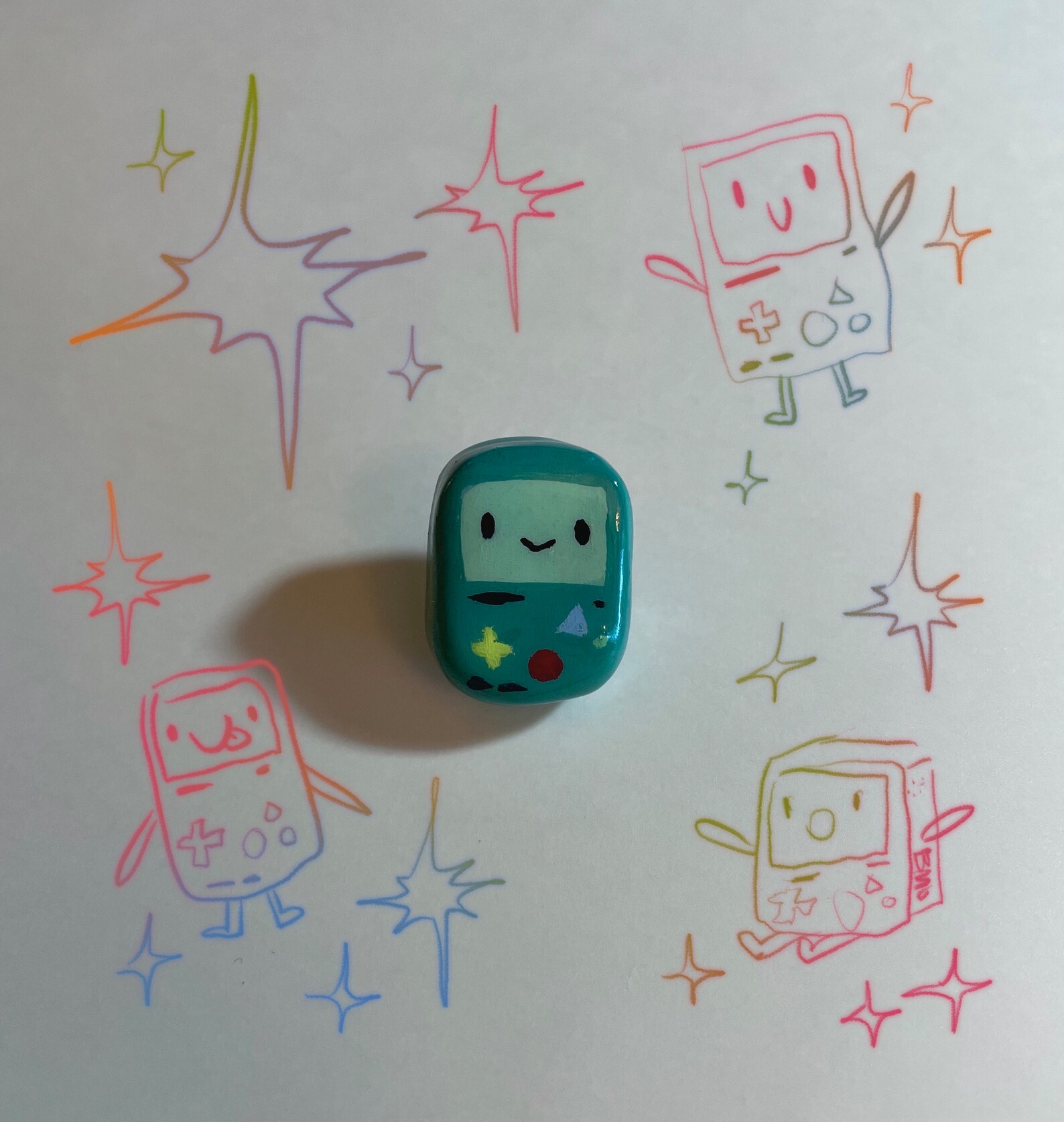 BMO Handmade Clay Pin - Etsy
