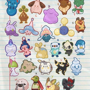 Poké a to Z | Pokémon Alphabet Poster - Etsy