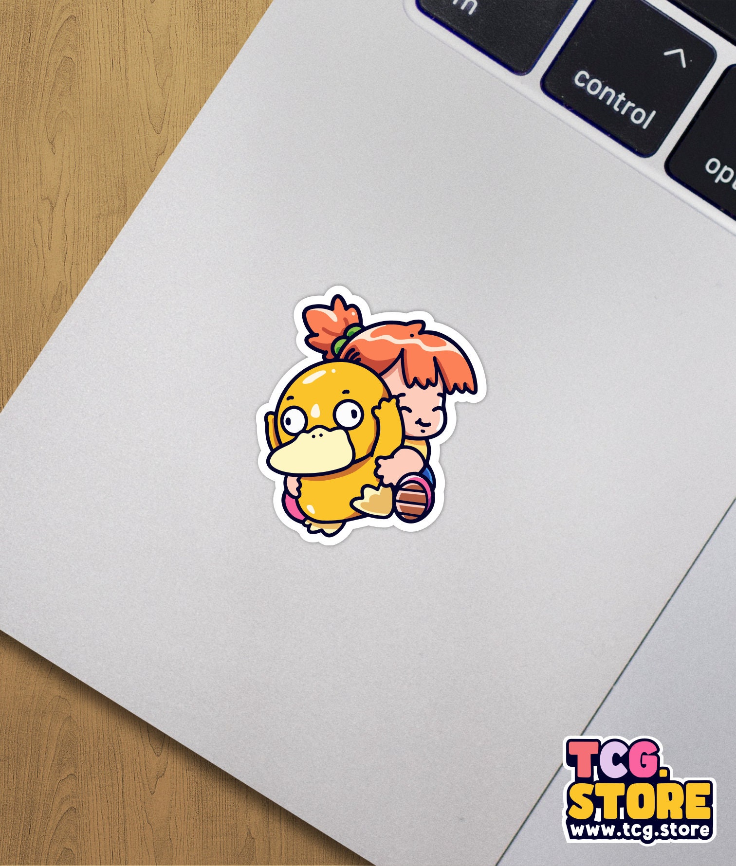 Misty Hugging Psyduck Pokemon Sticker Pokemon Stickers Matte Vinyl ...