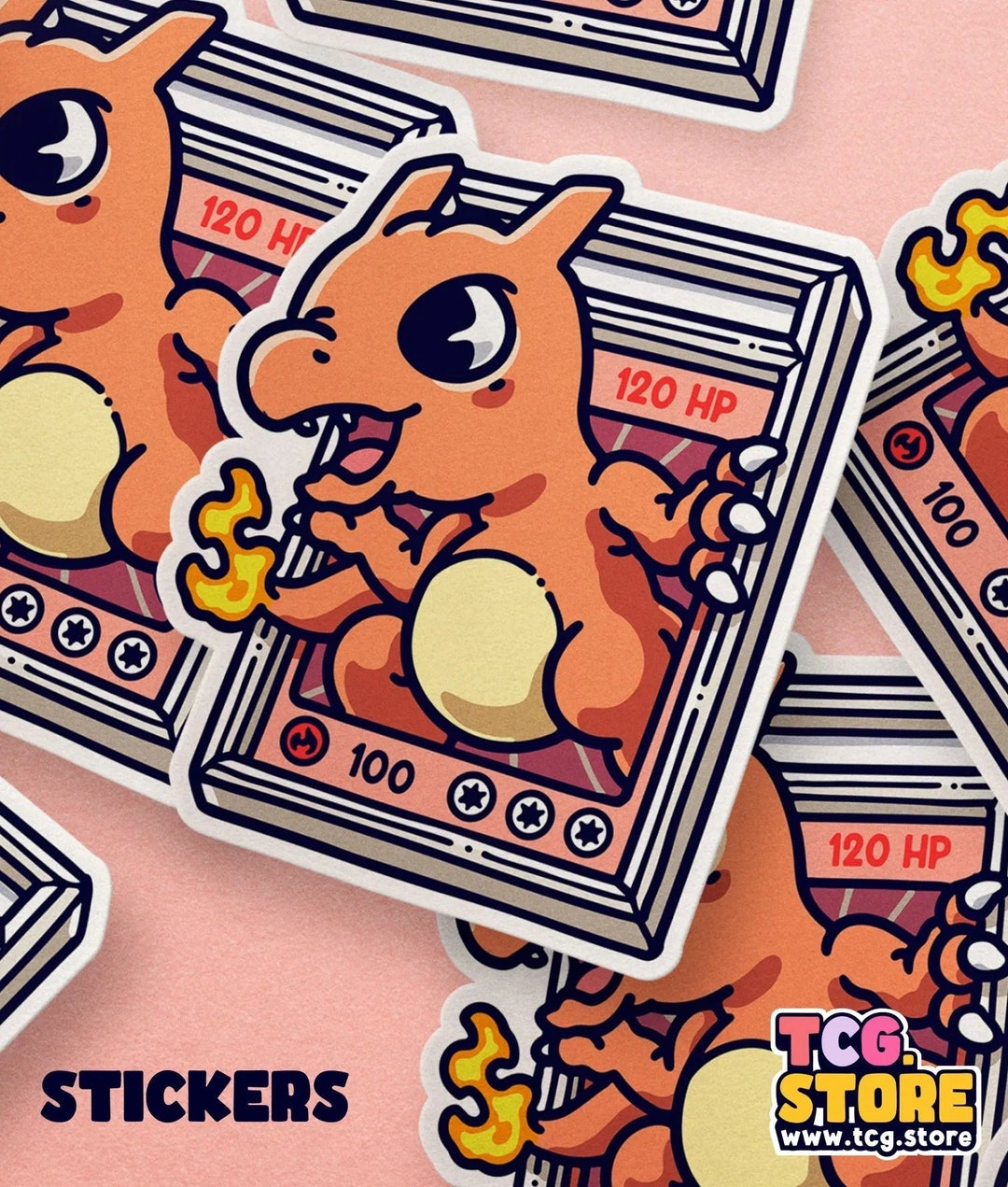 Charizard Pokemon Sticker: Graded Slab Pokemon Vinyl Sticker Matte ...
