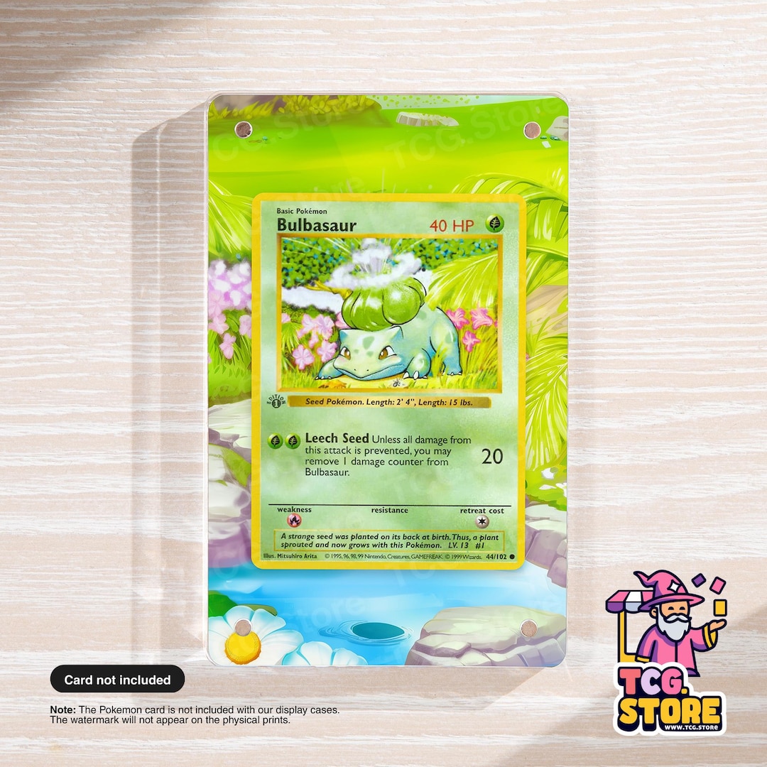 Bulbasaur 044/102 | Pokémon Custom Extended Artwork Display Case - Etsy
