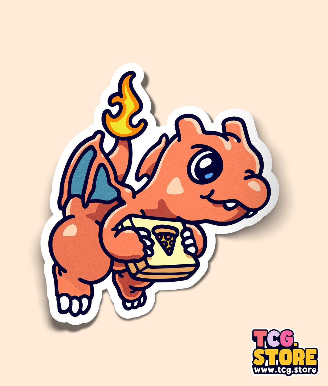 Charizard Pokemon Sticker: Pizza Delivery - Etsy