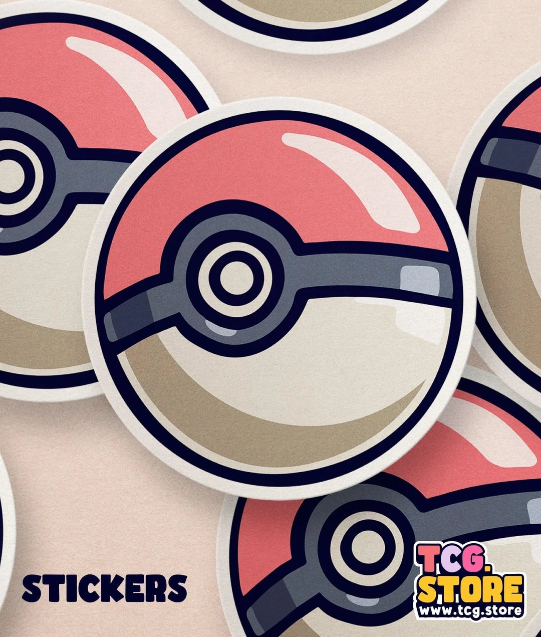 Pokemon Pokeball Sticker Pokemon Vinyl Sticker Matte Finish - Etsy