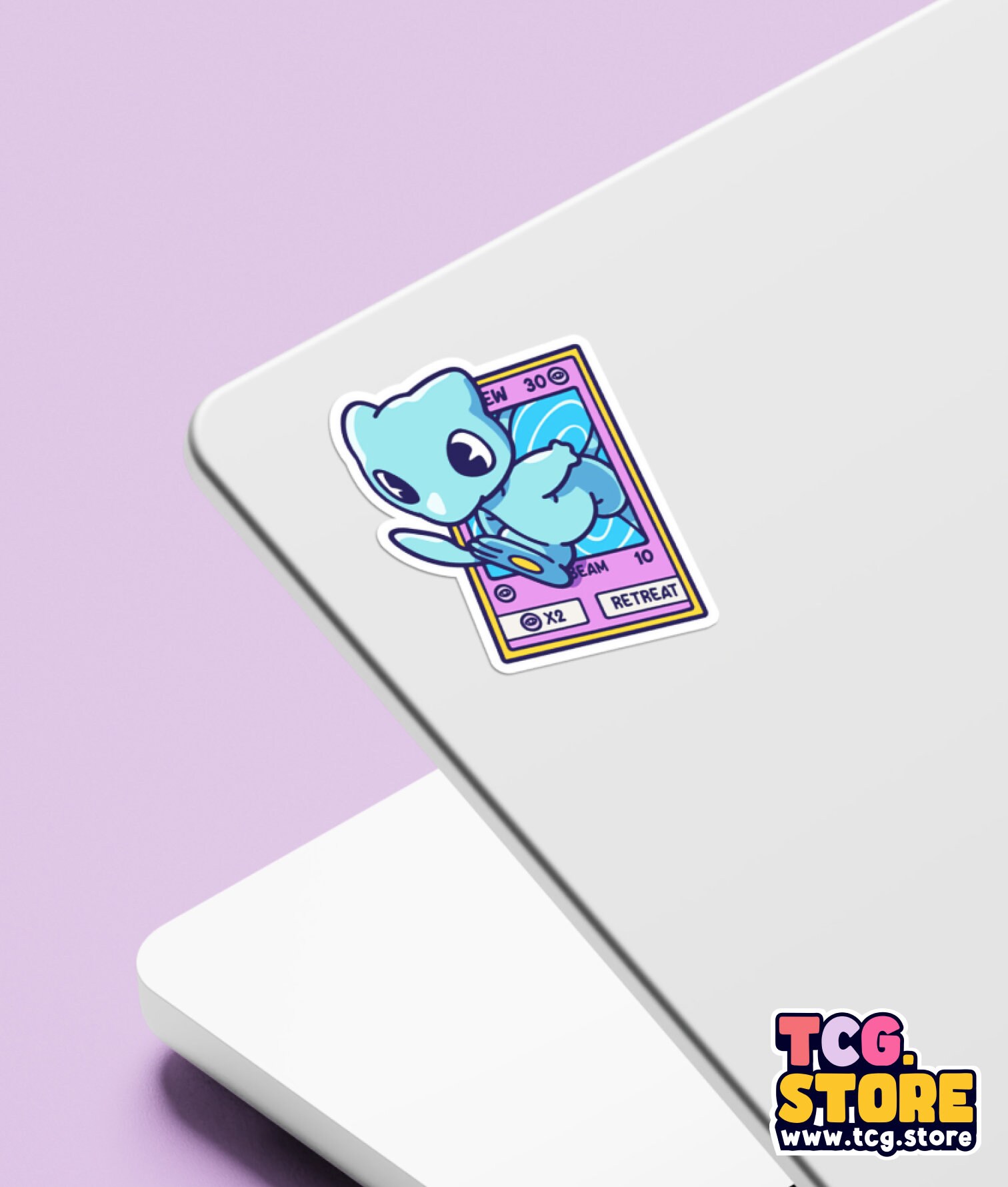 Pokemon Shining Mew Sticker Pokemon Stickers Matte Vinyl Sticker Mew ...