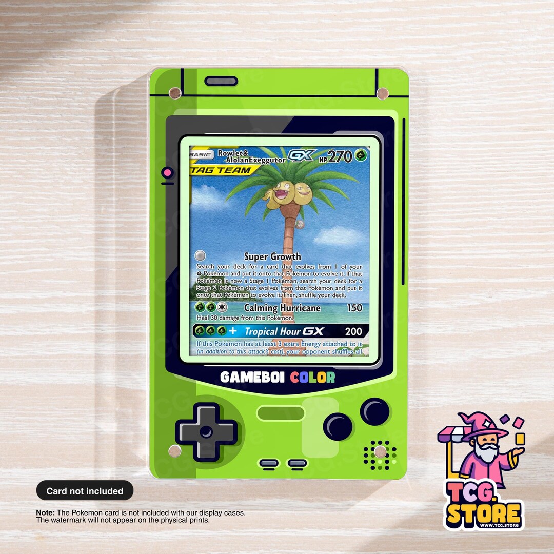 Kiwi Green Gameboy Color Pokémon Card Display Case - Etsy
