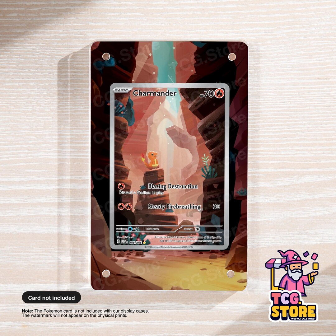 Charmander 151 AR - Pokémon Extended Artwork Display Case - Scarlet ...