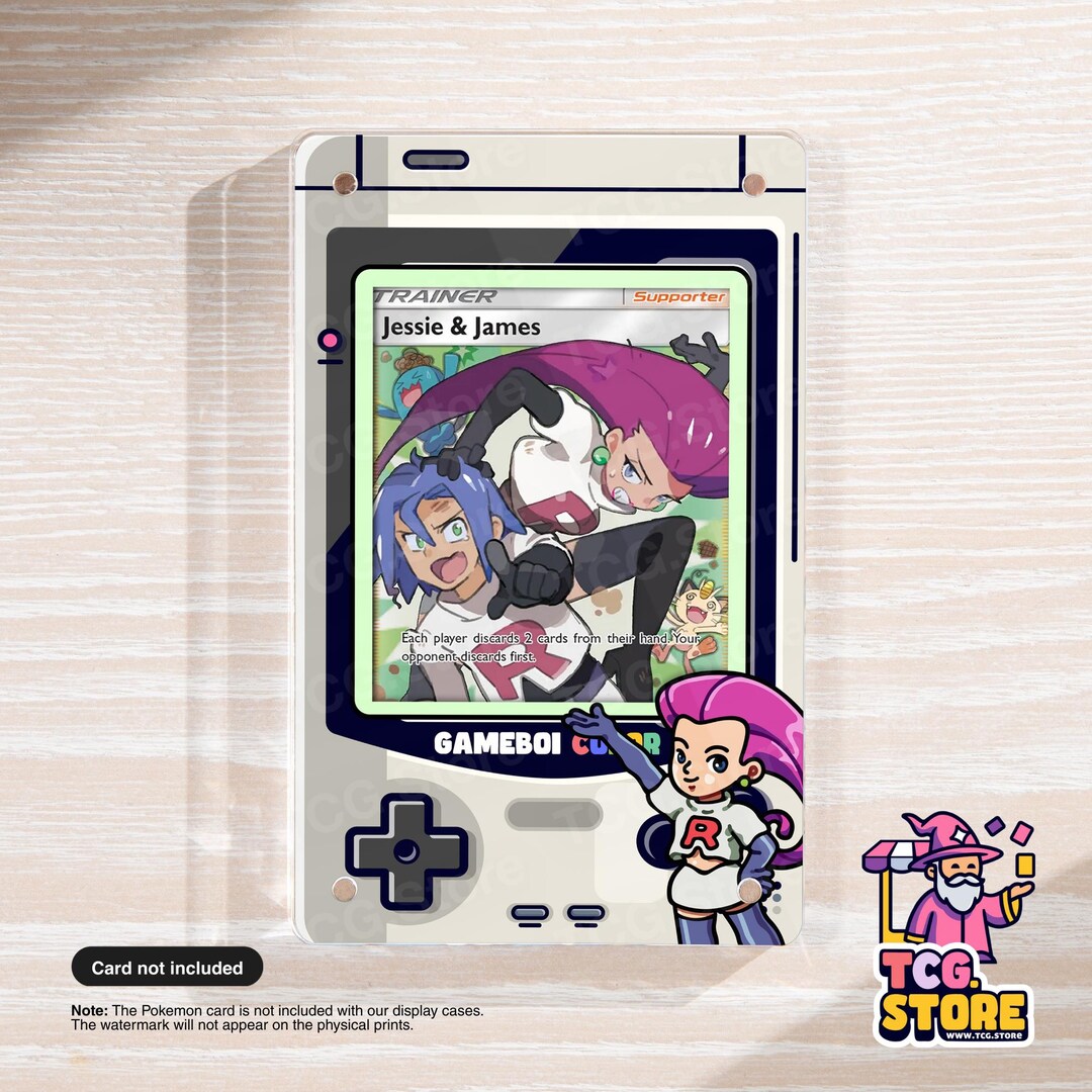 Gameboy Color Jessie & James Pokemon Card Display Case - Etsy