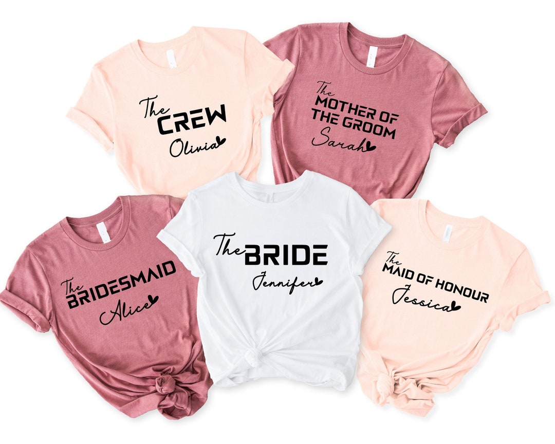 Custom Bride Shirt Bride Team T-shirt Bachelorette Party T-shirt Bride ...