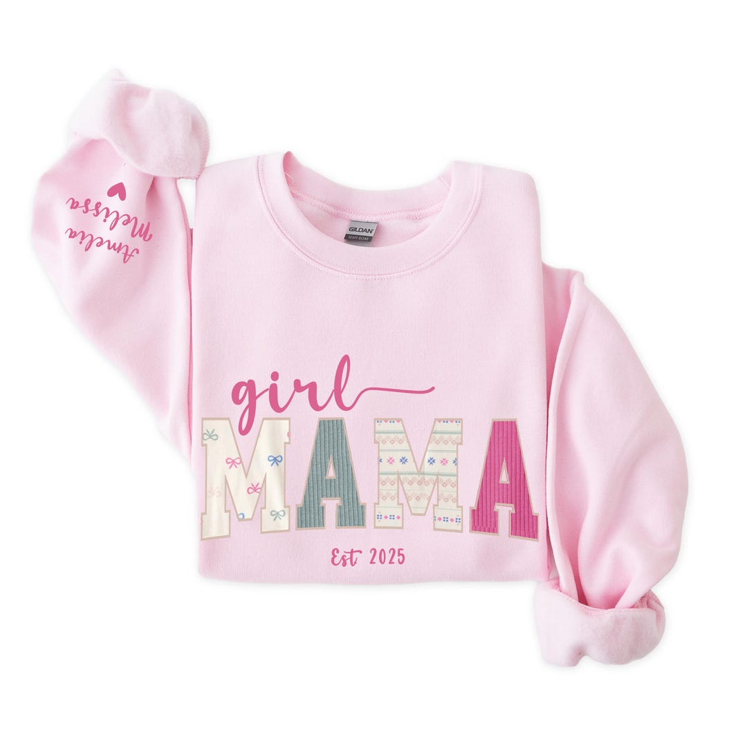 Custom Girl Mama Sweatshirt, Baby Clothes Photo Memory Shirt, Floral ...