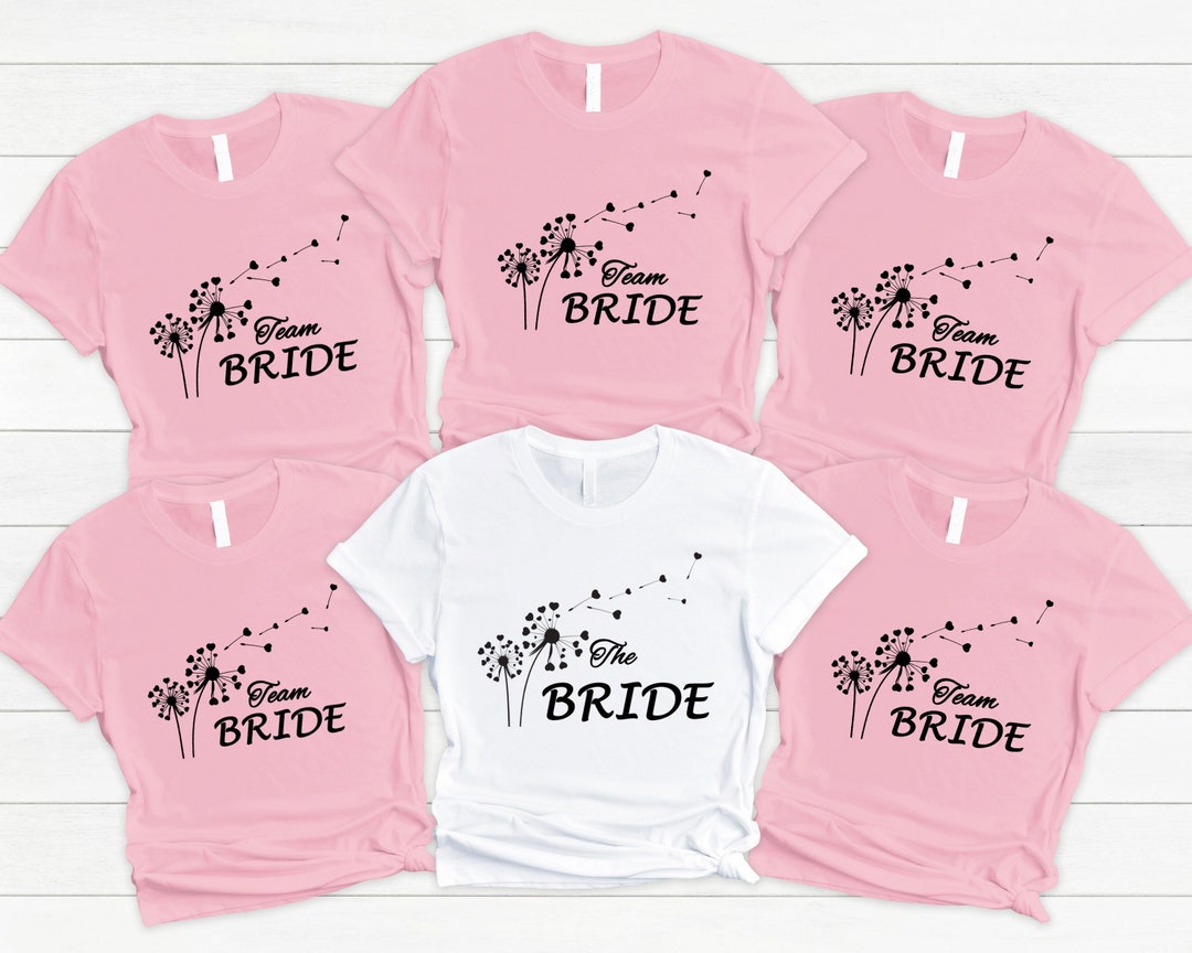 Custom Bride Shirt Bride Team T-shirt Bachelorette Party T-shirt Bride ...
