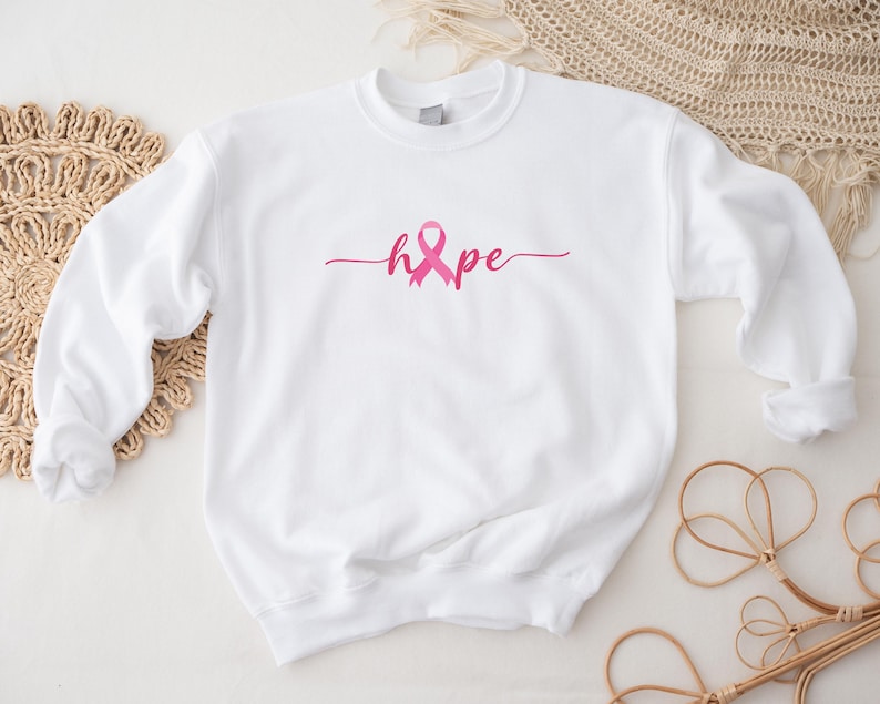 Breast Cancer Awareness Sweater Hope Shirt Pink Ribbon T-shirt Cancer ...