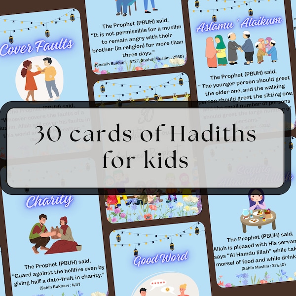 Hadith Cards for Kids - Etsy