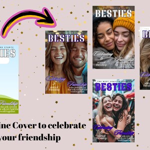 Bestie Magazine Cover Template, Editable, Canva, Best Friend Gift, DIY ...