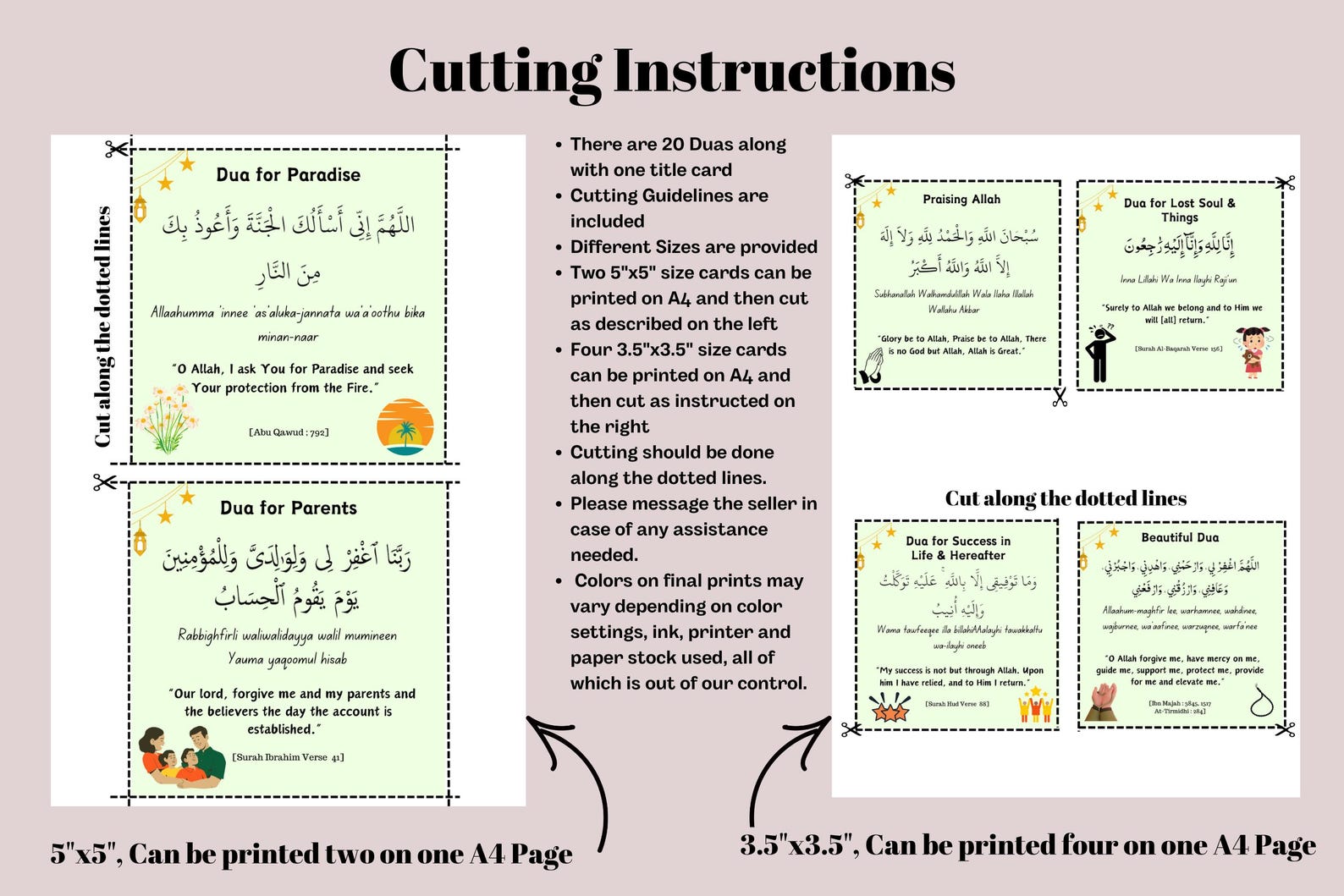 Dua Cards for Kids, Islamic Flashcards, Ramadan Activities for Kids ...