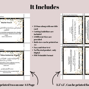 Islamic Dua Cards, Daily Dua Card Set, Muslim Prayer Cards, Quranic ...