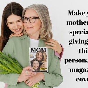 MOM Magazine Cover Template, Mothers Day Gift, Birthday Gift for Mom ...