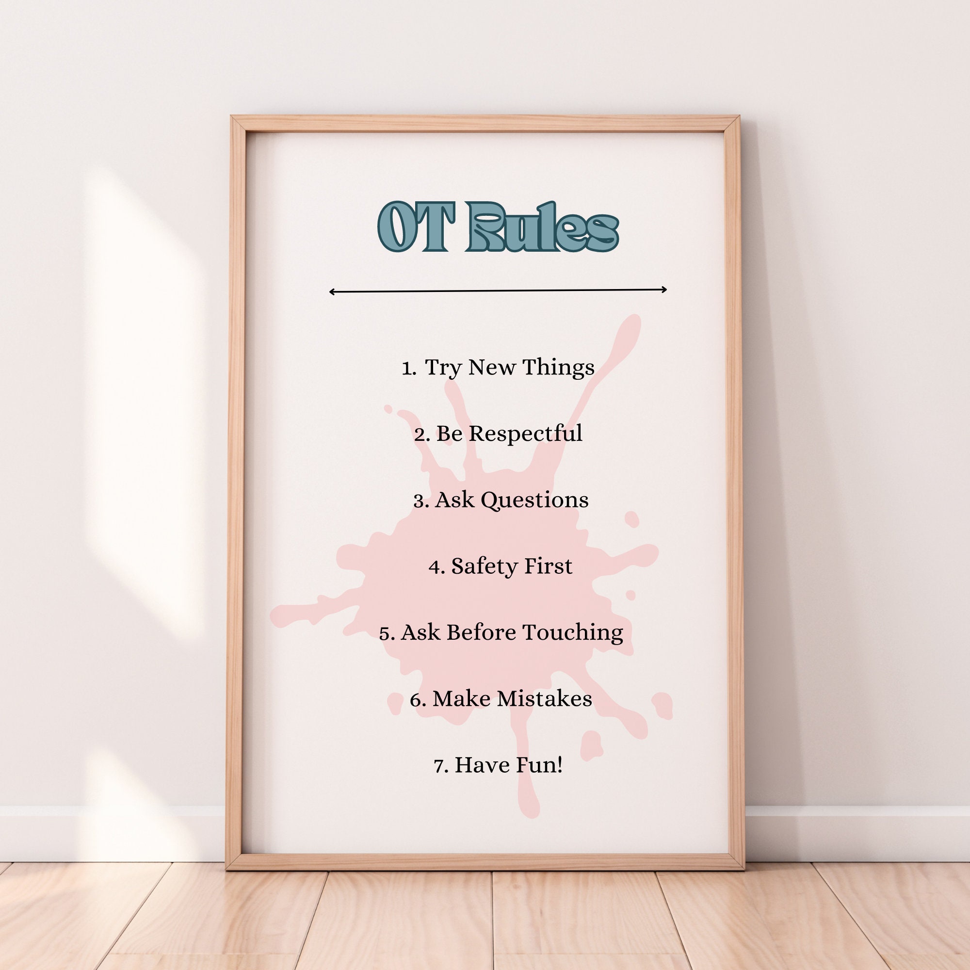 4 Occupational Therapist UNFRAMED Decor OT Office Poster School Therapy ...