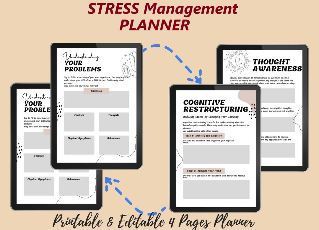 Stress Management Guide Stress Relief Planner Relaxation - Etsy