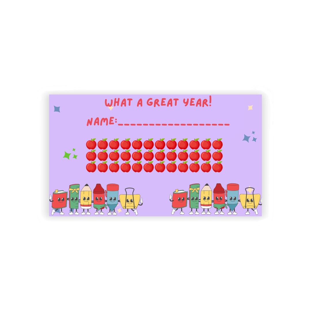 End of Year Reward Card for Classroom Behavior Management Teacher's ...