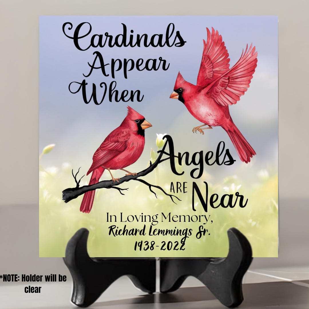 In Loving Memory Tile, Personalized Memorial Gift, Photo Keepsake ...