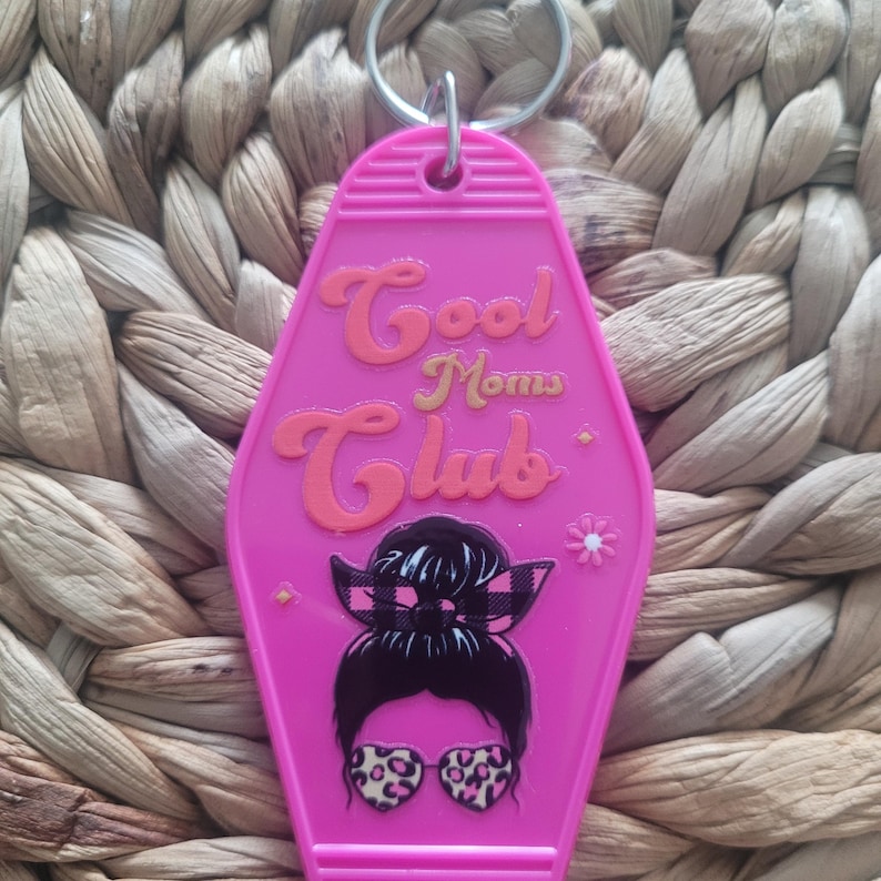 Shades of Pink Retro Motel Keychains Keychain Decal Stocking Stuffer ...