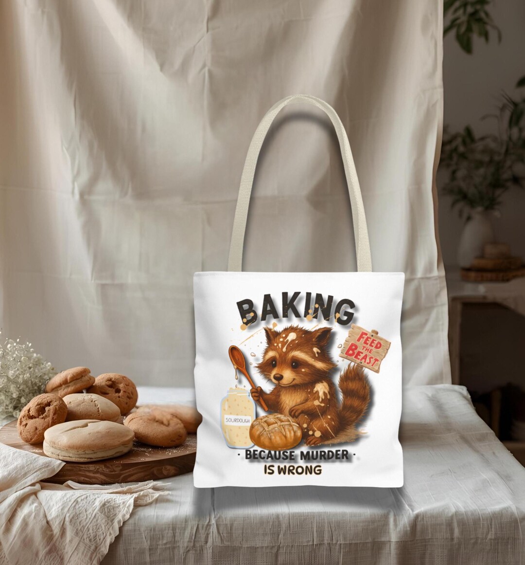 Sourdough Bread Tote Bag: Funny Raccoon Baking Gift - Etsy