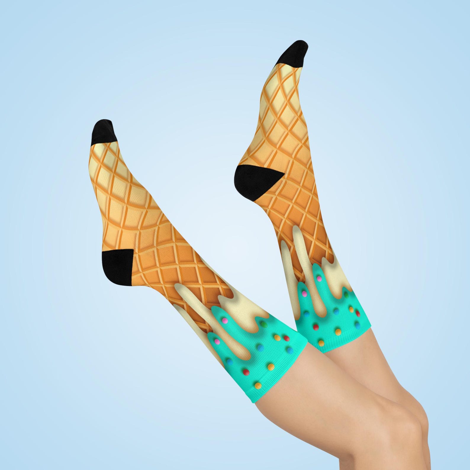 Ice Cream Drip Socks, Knee-high Socks for Sports Teams, Unique Gift for ...