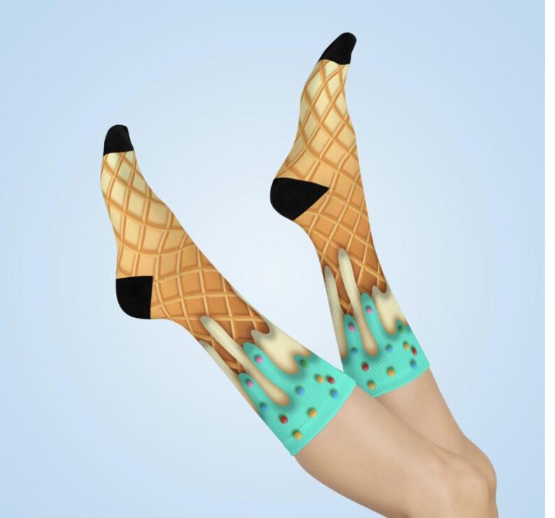 Ice Cream Drip Socks, Knee-high Socks for Sports Teams, Unique Gift for ...
