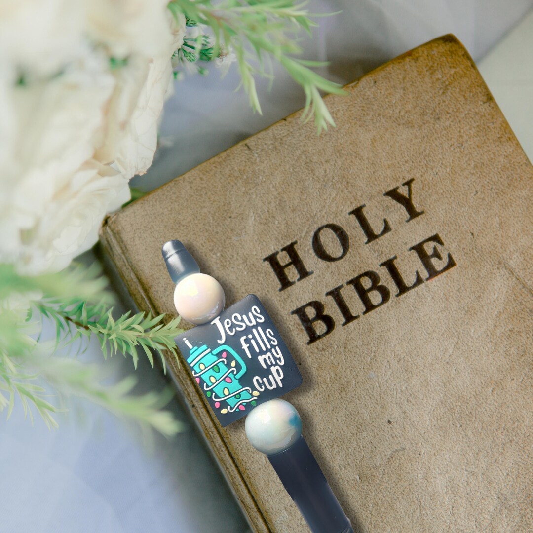 Jesus Gift Pen | Christmas Gift | Beaded Pen | Bible Journal Pen ...